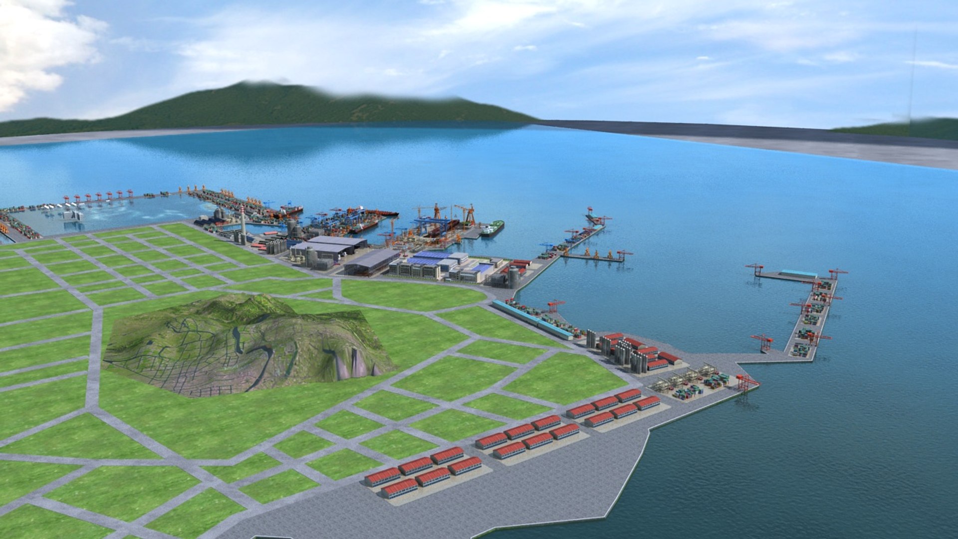 Shipyard Harbor 3D - TurboSquid 1553990