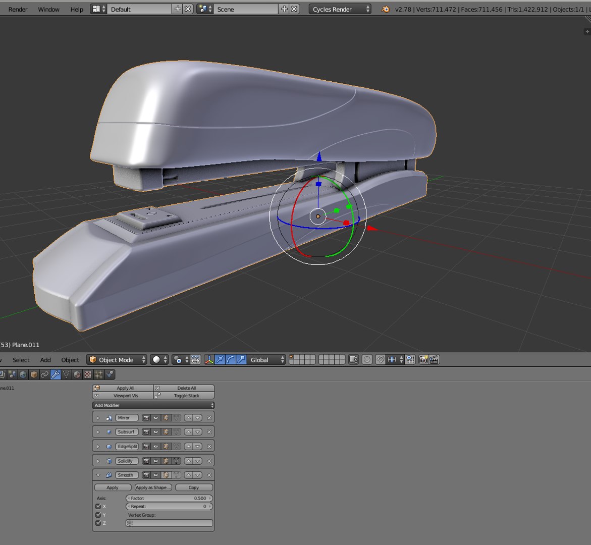 3d highpoly stapler