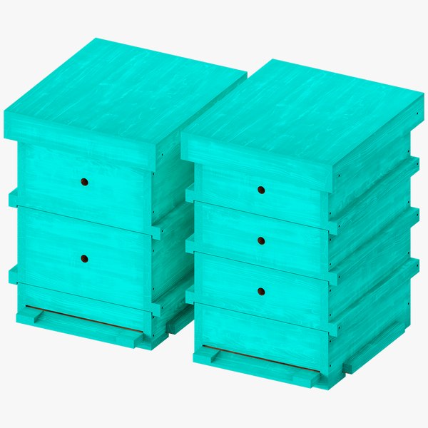 3d model beehive bee