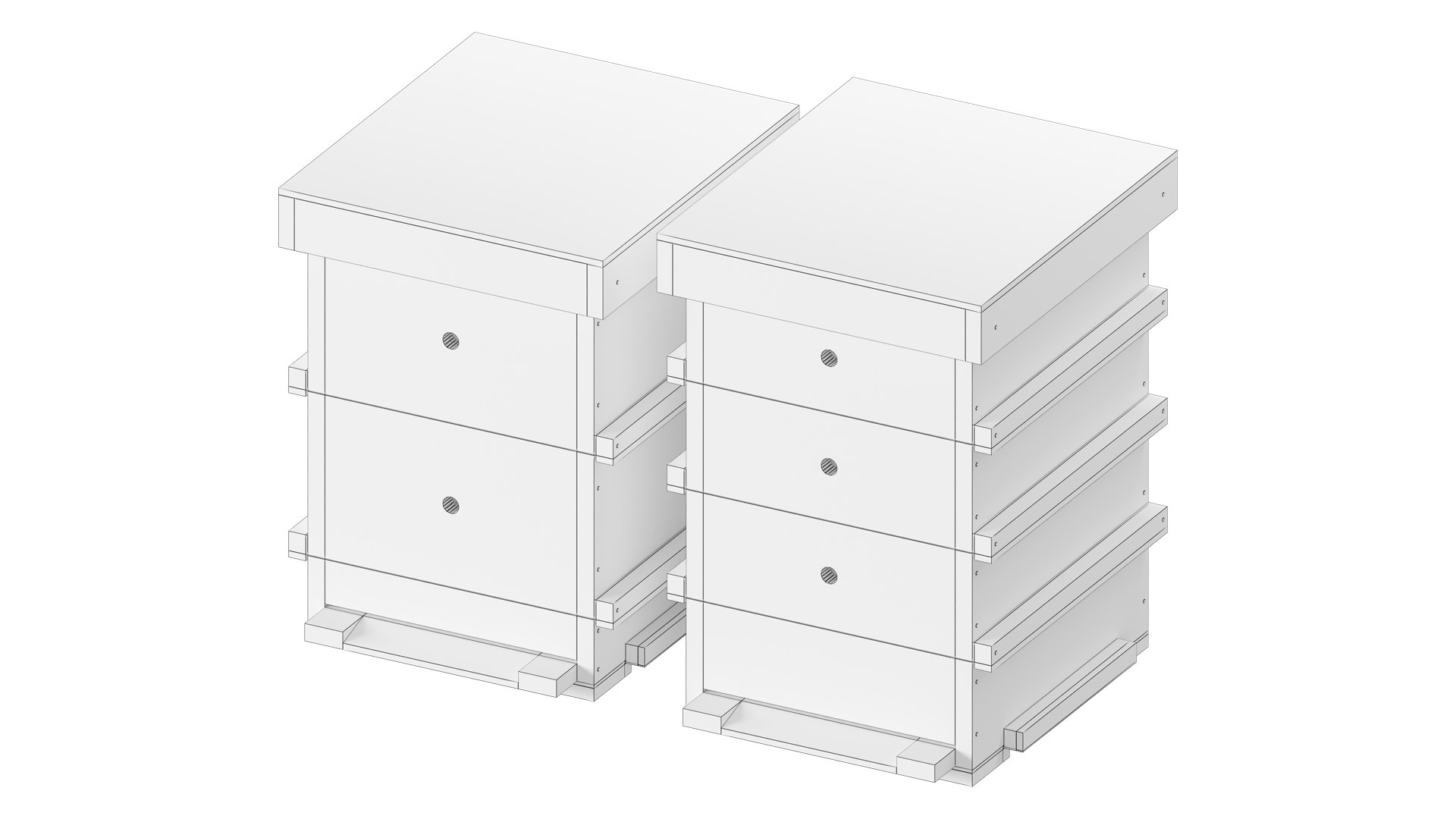 3D Beehive Combination Model - TurboSquid 1792713