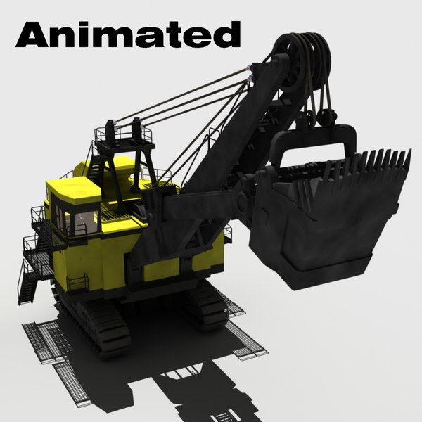 modelo 3d Pala de minería animada - TurboSquid 425353