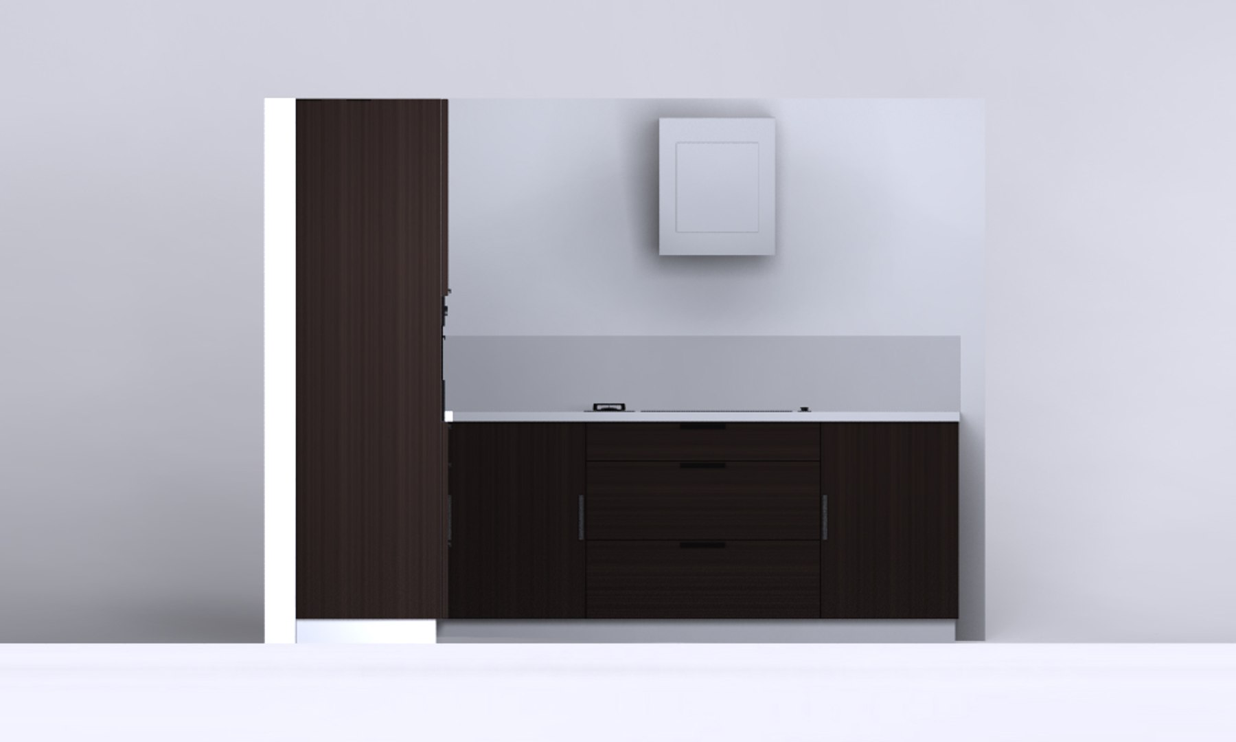 Kitchen Units Corner 3d Model