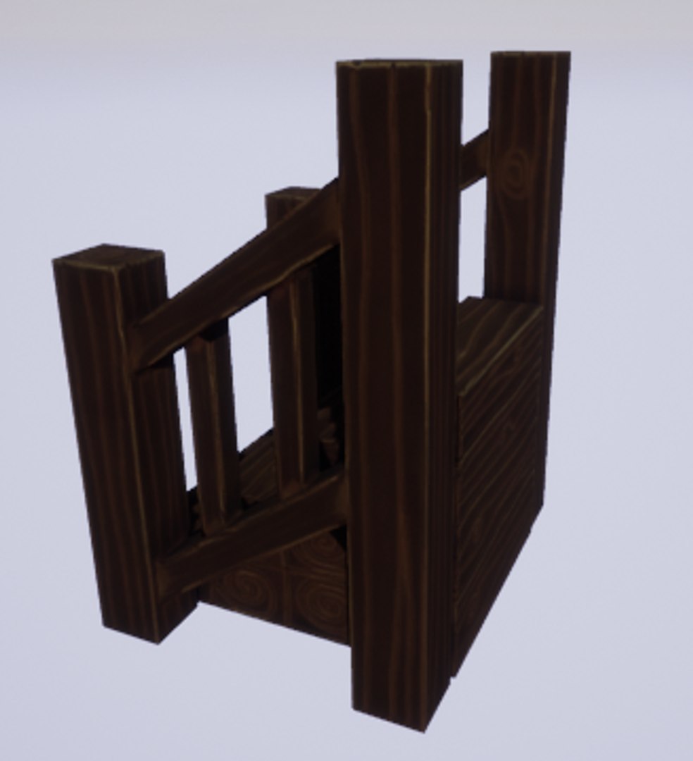 Wooden Stylized Steps 3D - TurboSquid 1326851
