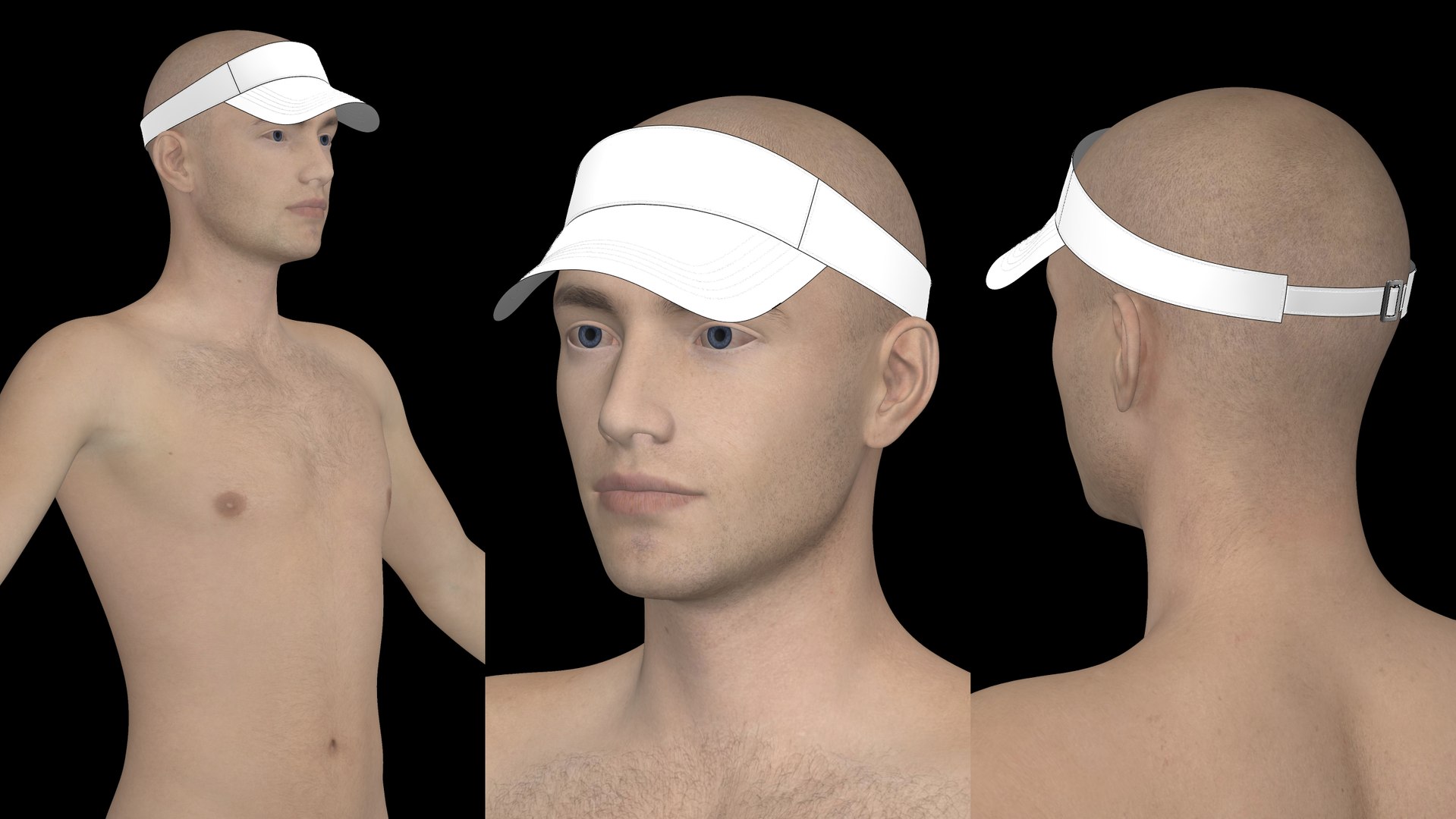 BASIC VISOR CAP Genesis 8 Male Zpac Obj Fbx Highpoly Model - TurboSquid ...