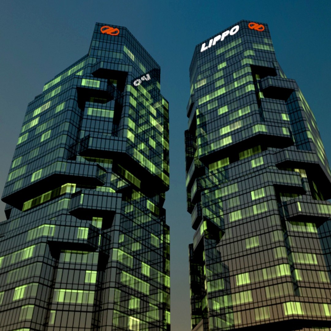 3d model lippo centre night