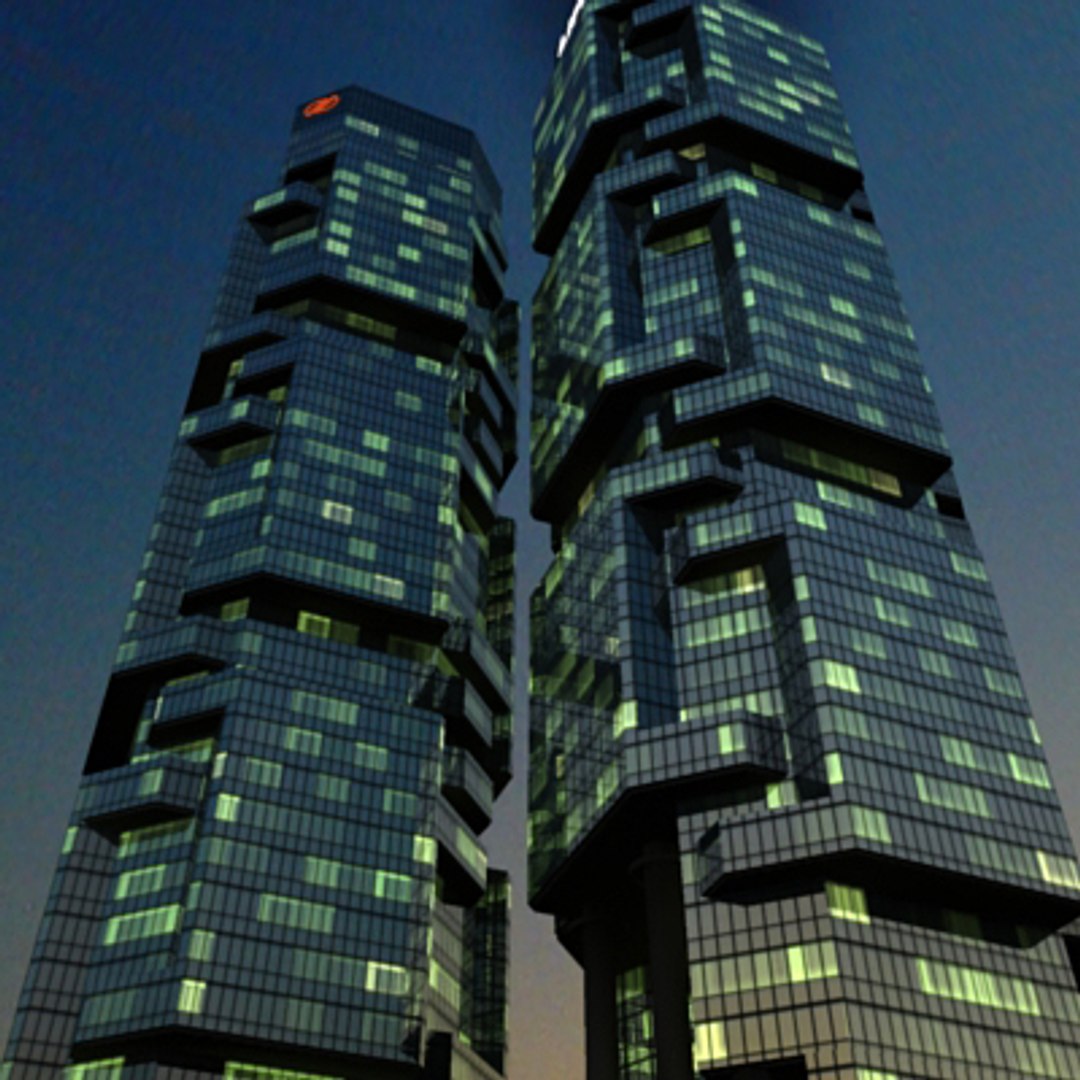3d model lippo centre night