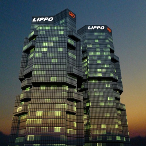 3d model lippo centre night
