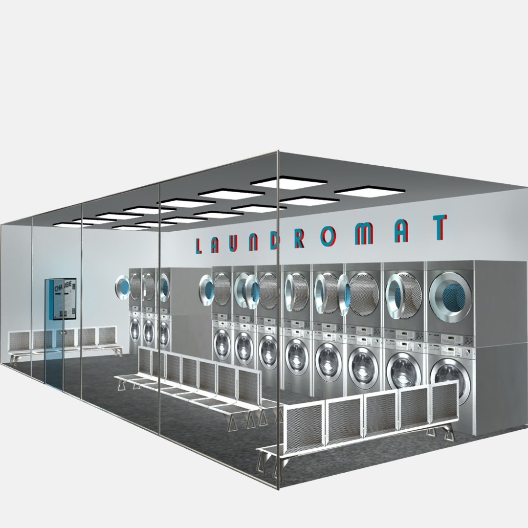 3D Laundromat Model - TurboSquid 1537043