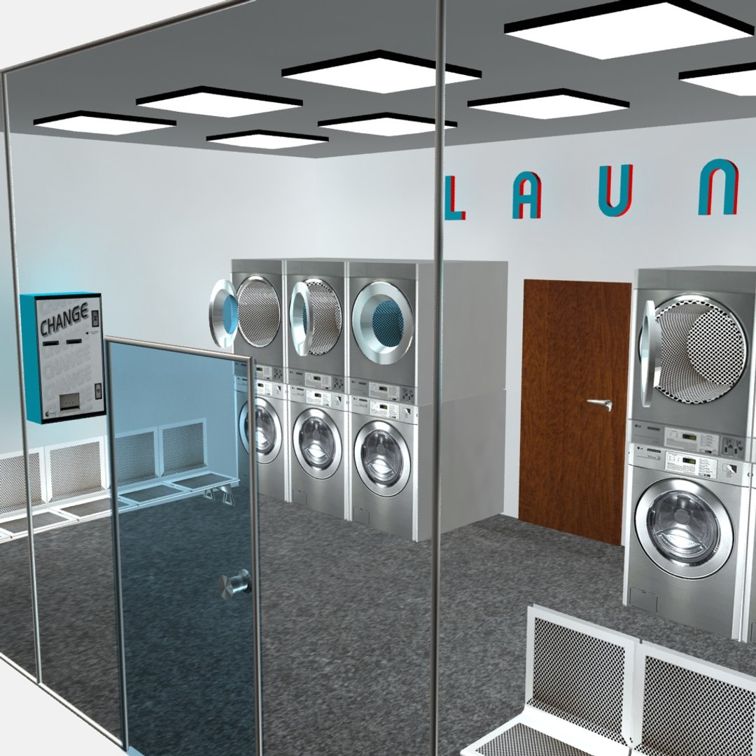 3D Laundromat Model - TurboSquid 1537043