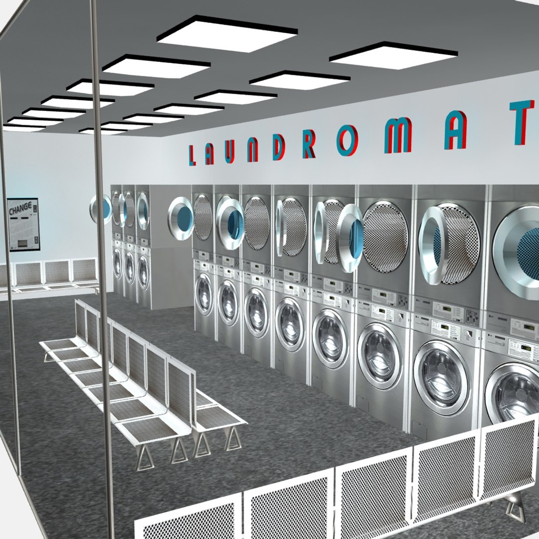 3D laundromat model - TurboSquid 1537043