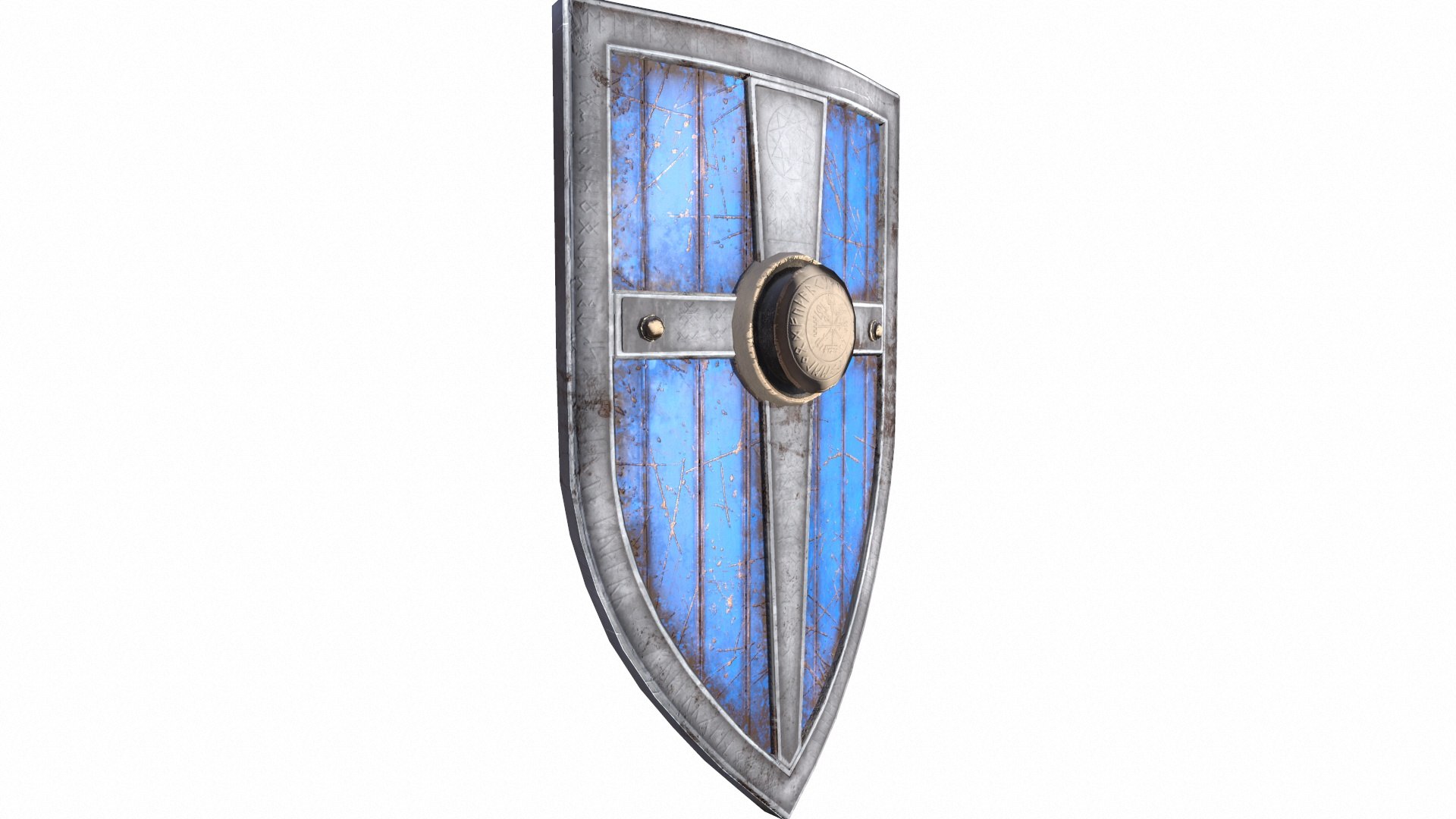 Viking Old Shield With Runes 3D Model - TurboSquid 2431743