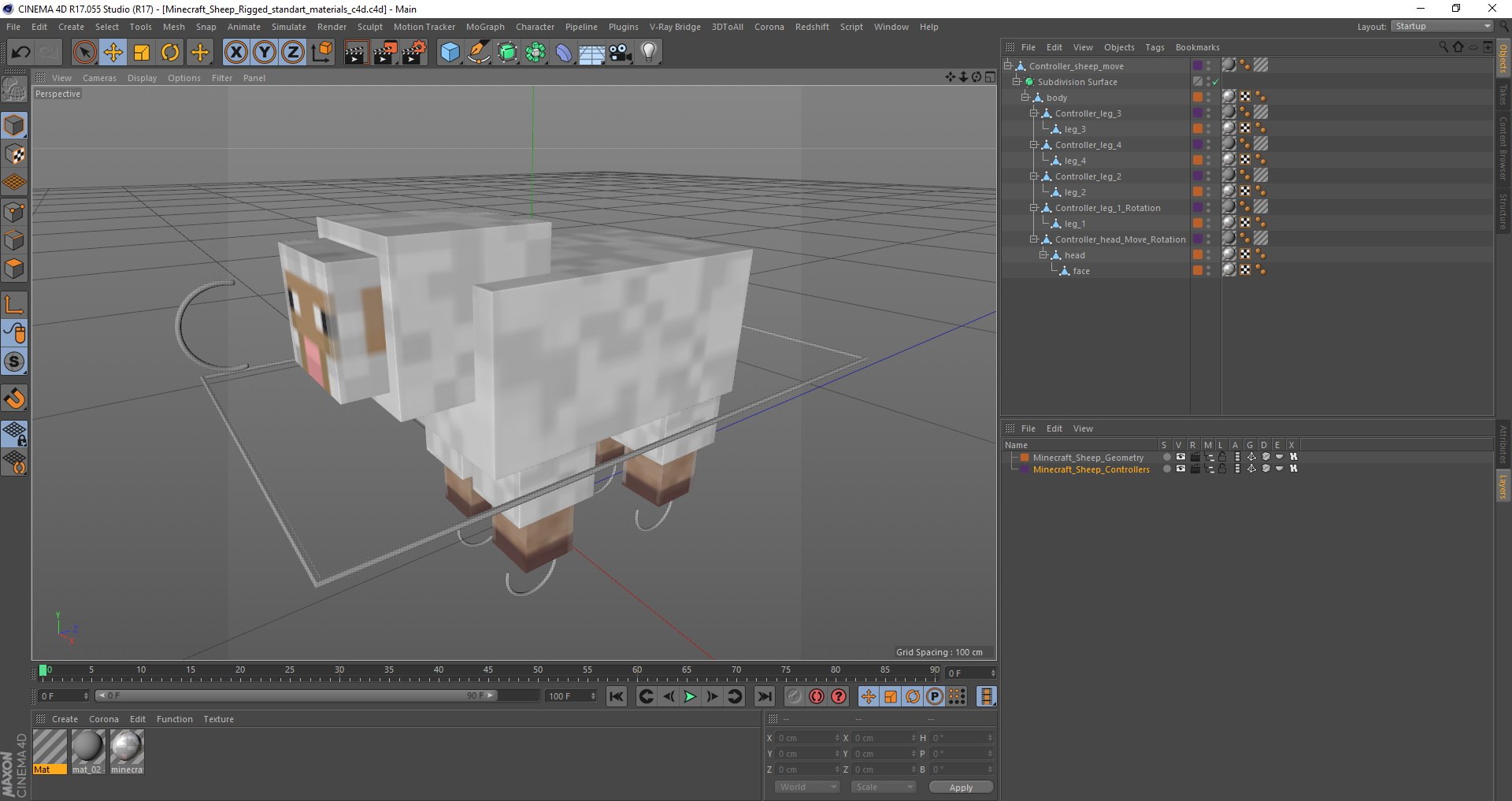 Minecraft sheep rigged 3D - TurboSquid 1538837