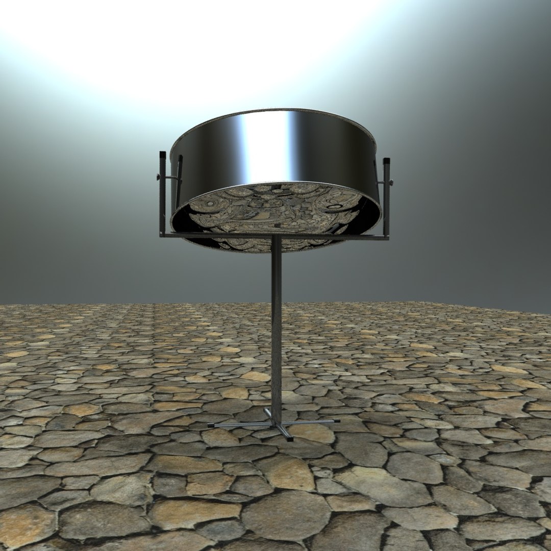 Musical Steel Pan 3d Model