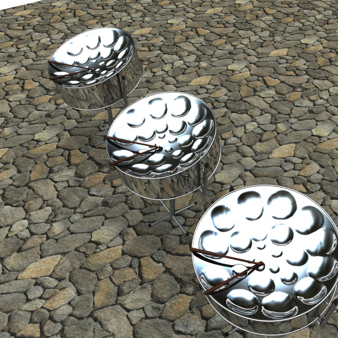 Musical Steel Pan 3d Model