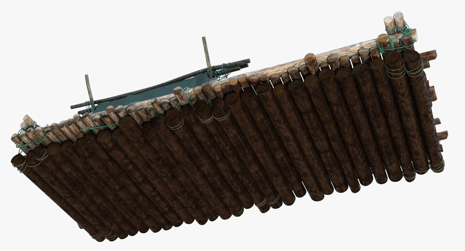3D model timber raft - TurboSquid 1394397
