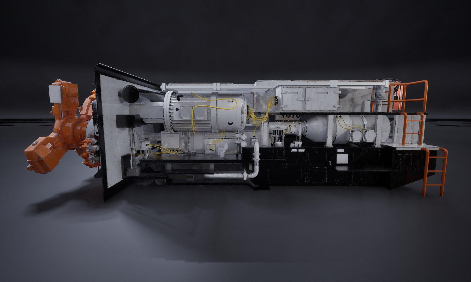 Continuous Miner 4 Rotor 3D Model - TurboSquid 2375132