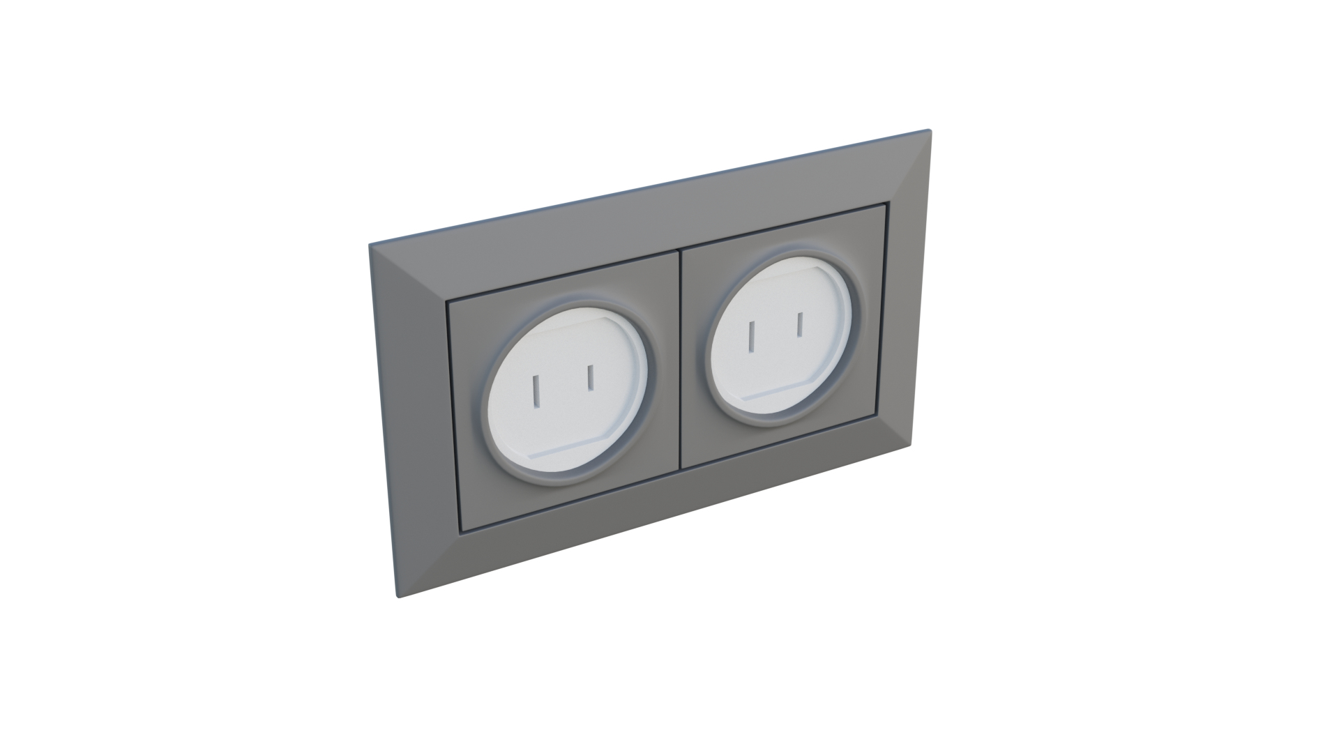 3D Double Socket Type A Model - TurboSquid 2189496