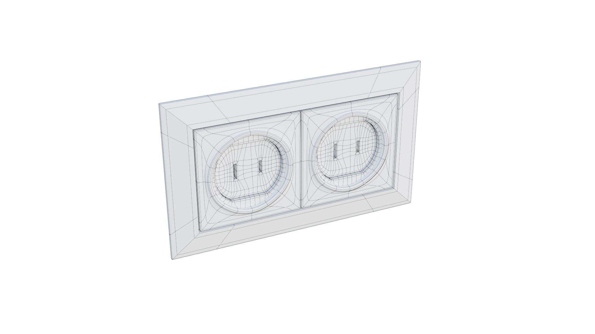 3D Double Socket Type A Model - TurboSquid 2189496