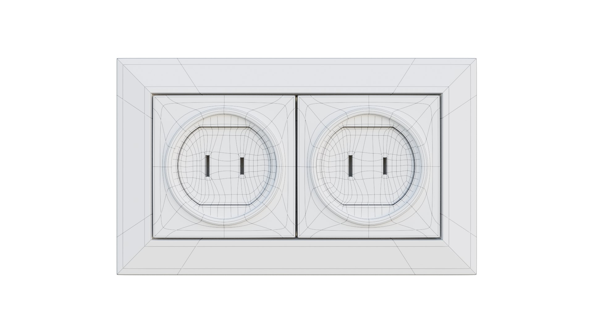 3D Double Socket Type A Model - TurboSquid 2189496