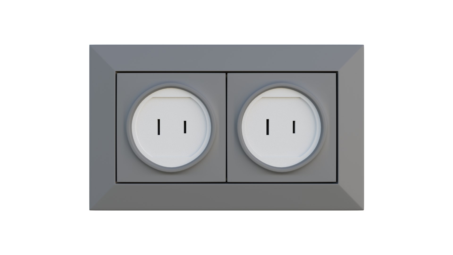 3D Double Socket Type A Model - TurboSquid 2189496