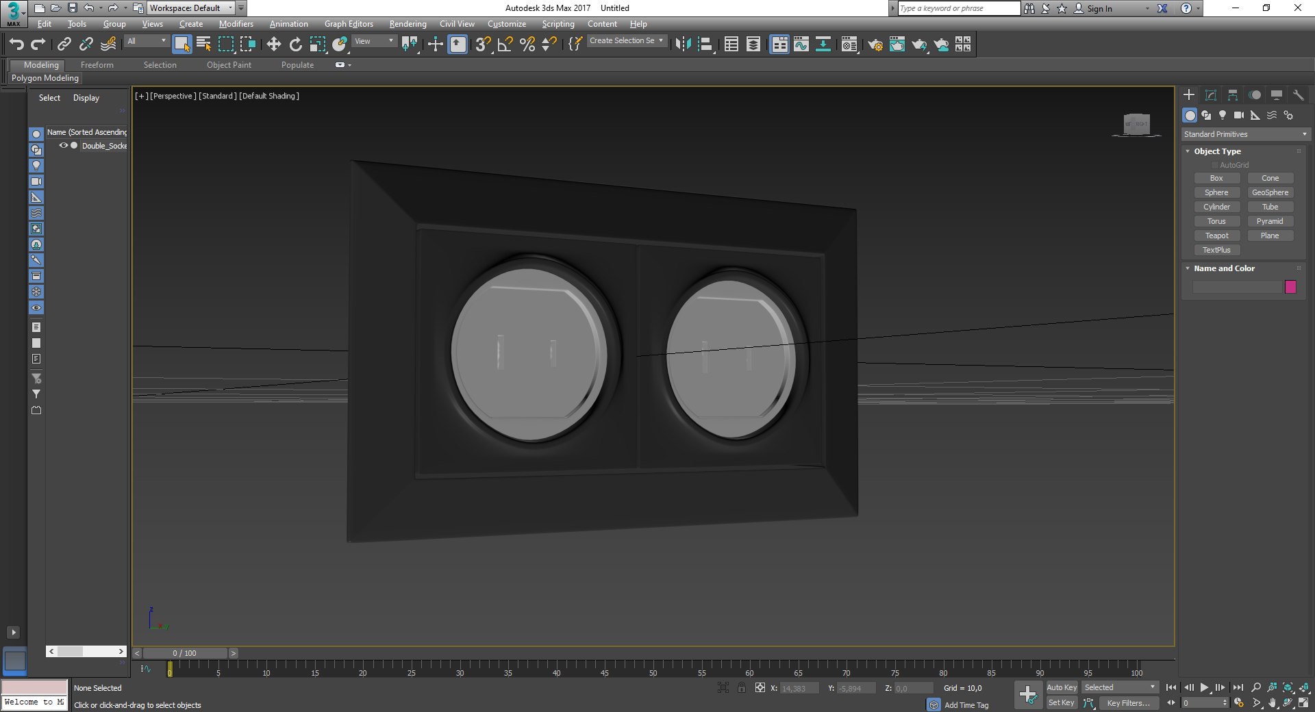 3D Double Socket Type A Model - TurboSquid 2189496