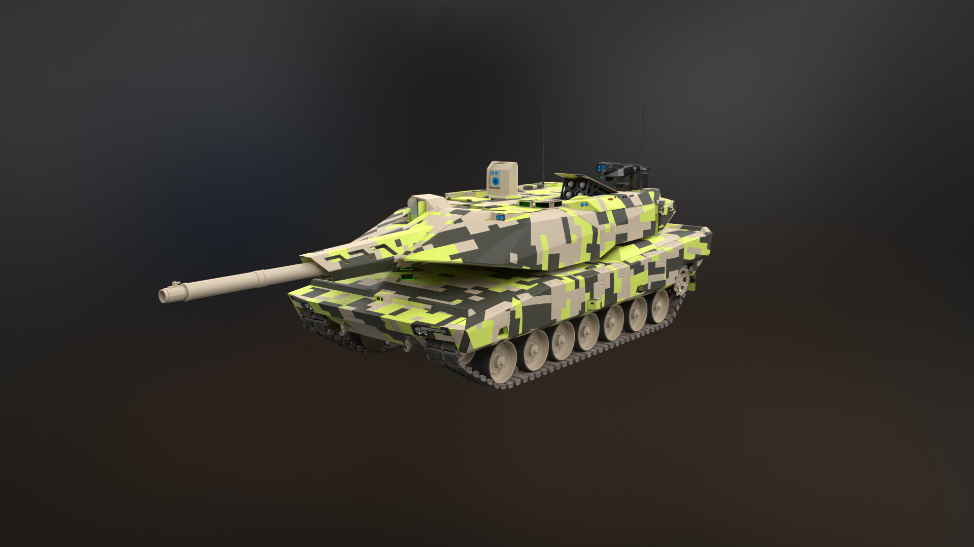 3D KF-51 Panther German Main Battle Tank Model - TurboSquid 2122847