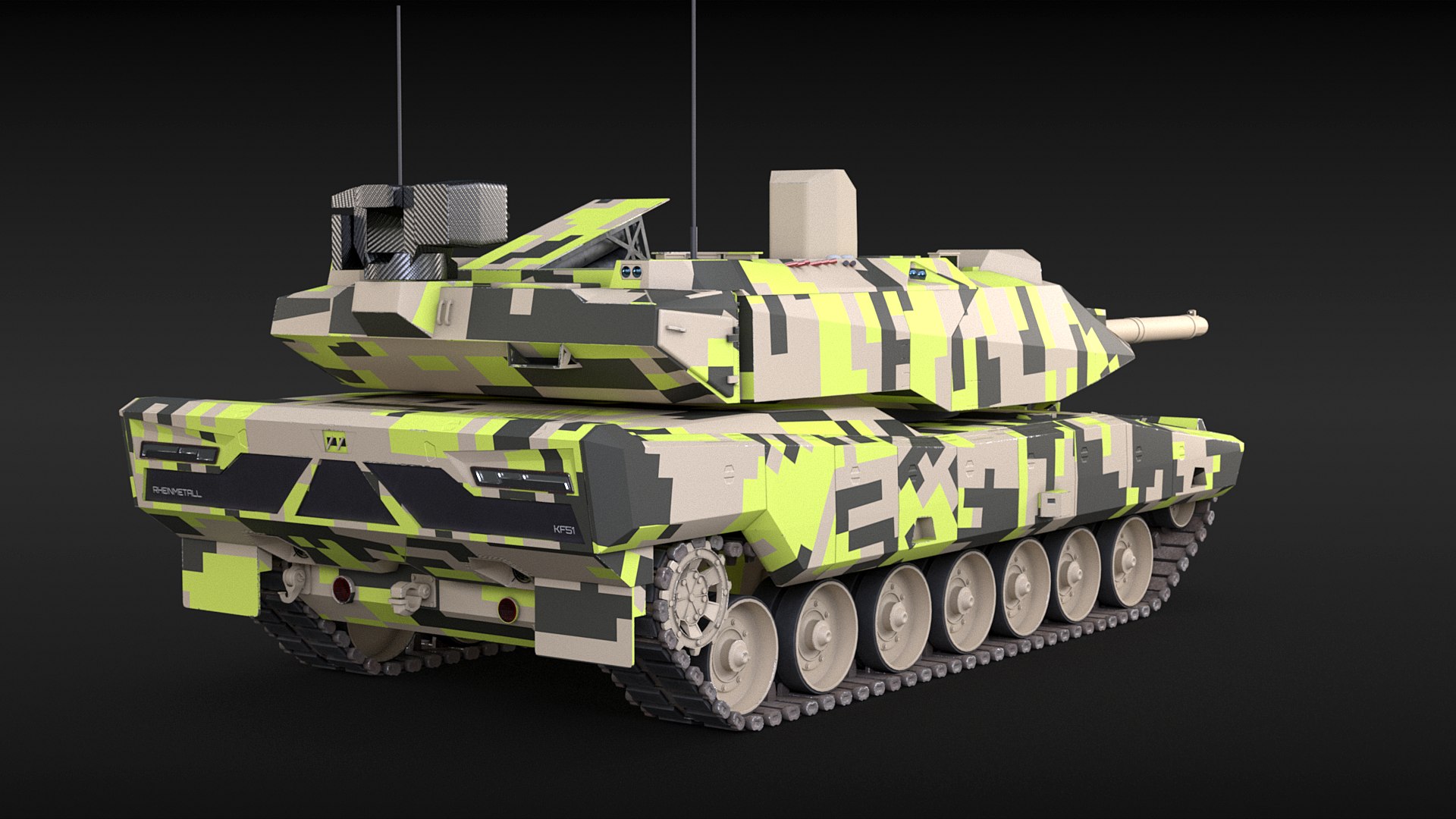 3D KF-51 Panther German Main Battle Tank Model - TurboSquid 2122847