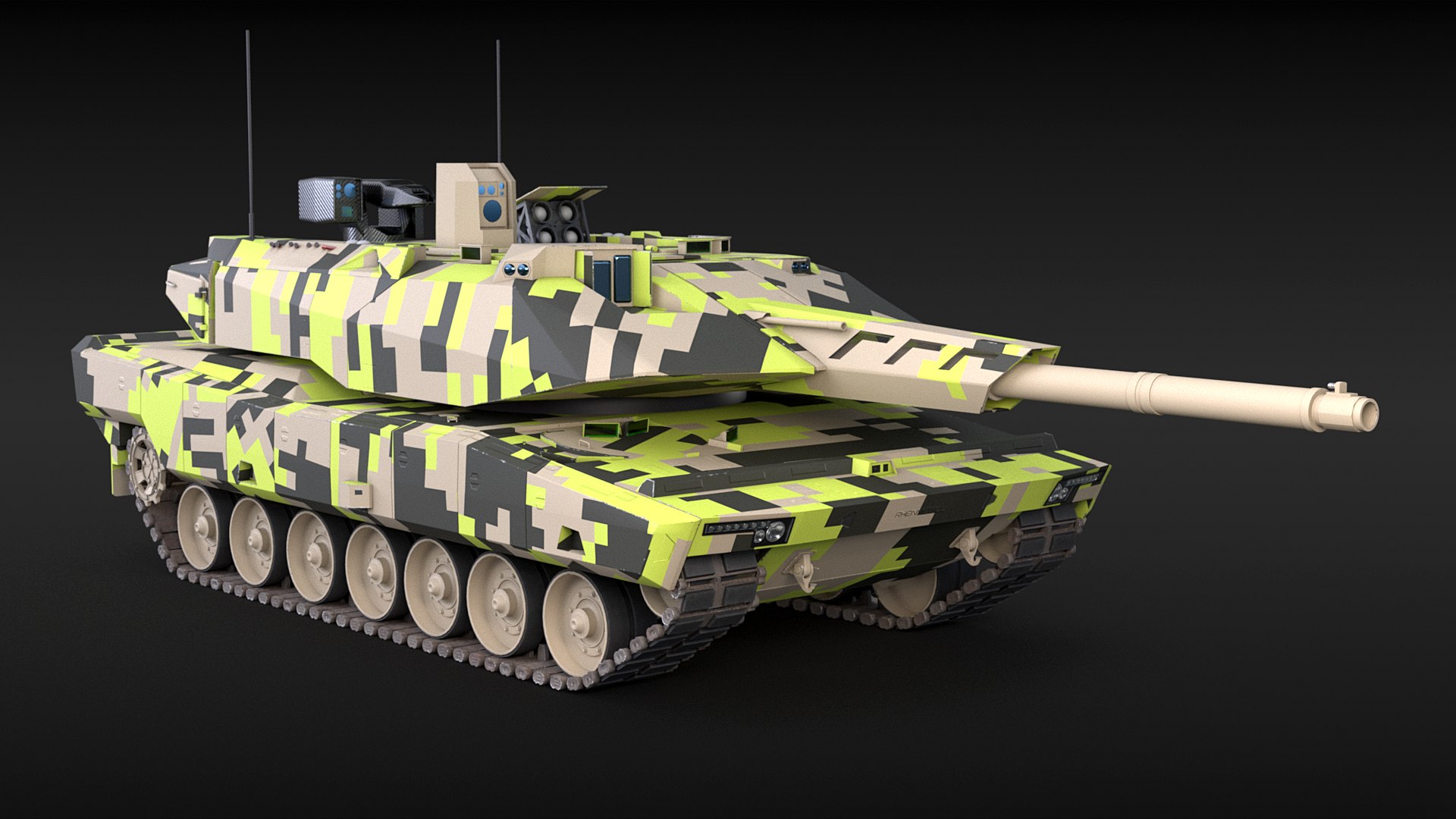 3D KF-51 Panther German Main Battle Tank Model - TurboSquid 2122847