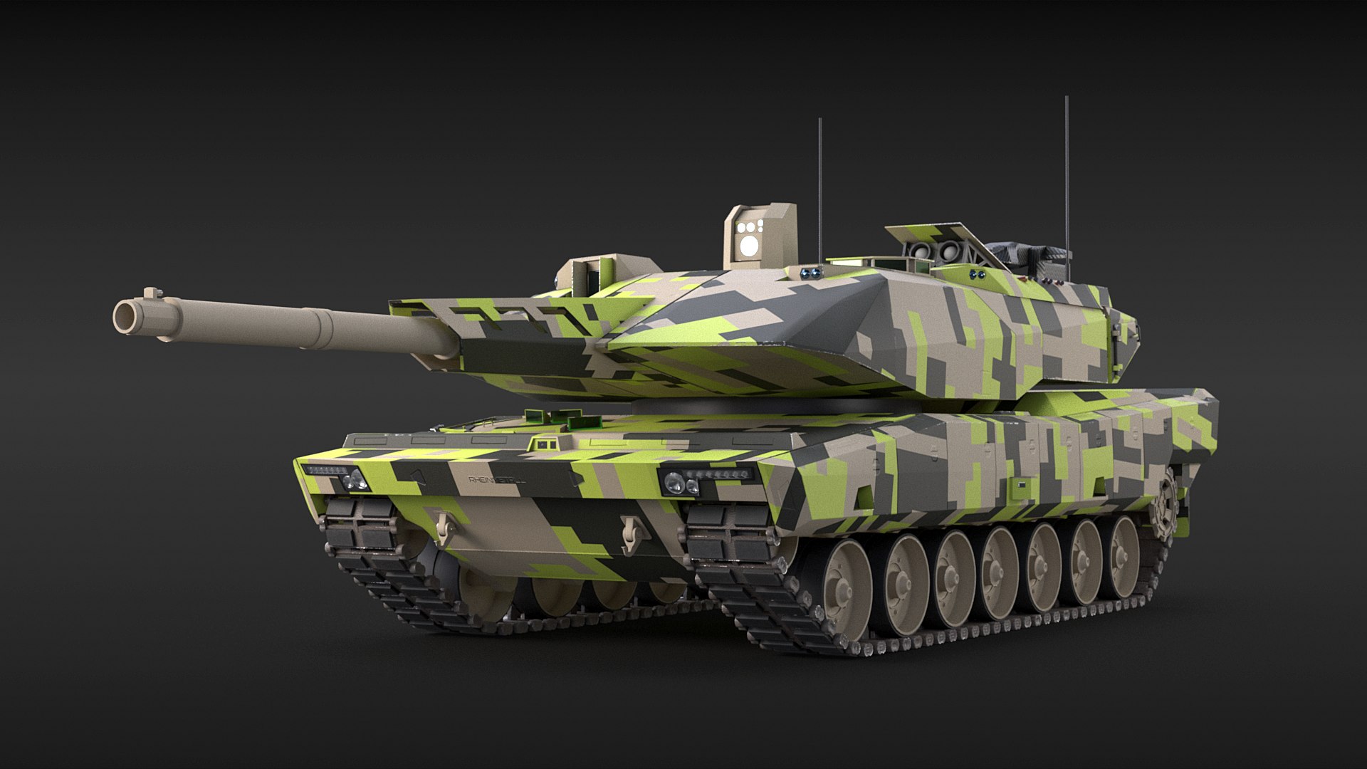 3D KF-51 Panther German Main Battle Tank Model - TurboSquid 2122847