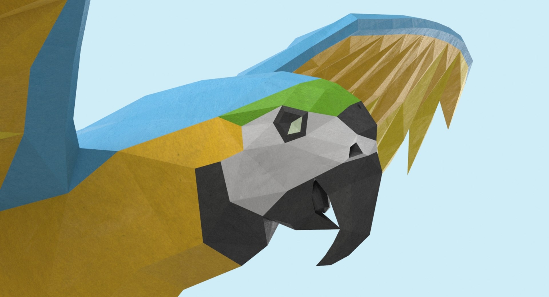 3D Model Parrot----blue-flying - TurboSquid 1237954