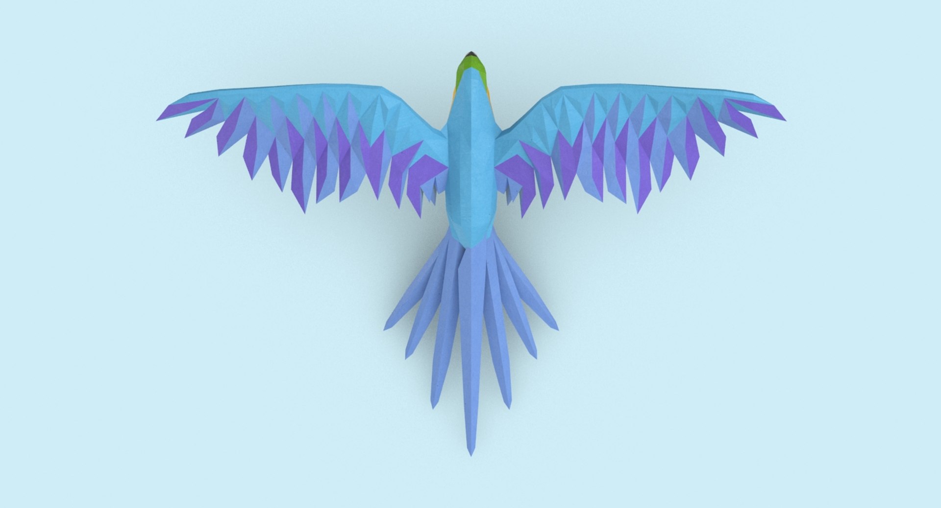 3D Model Parrot----blue-flying - TurboSquid 1237954