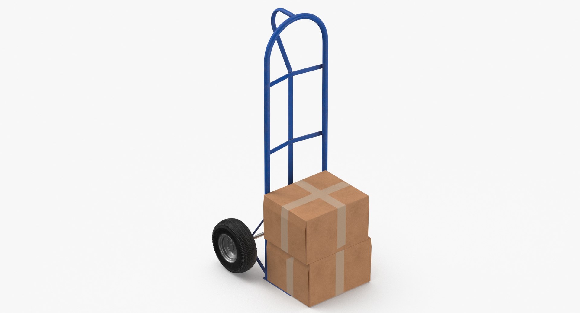 3D Hand Trolly With Boxes Large - TurboSquid 1969430