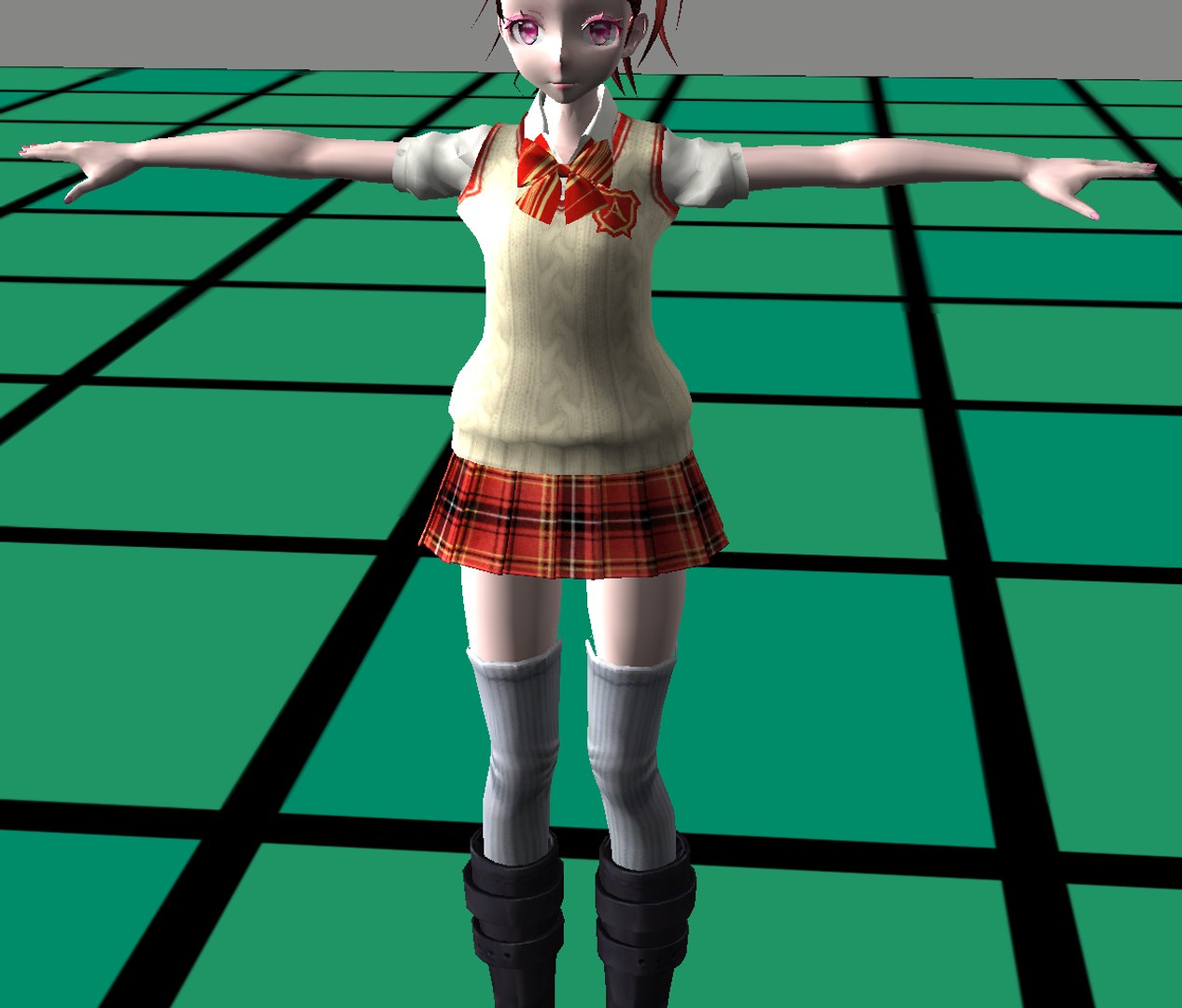 Anime Rigged Character 3d Model