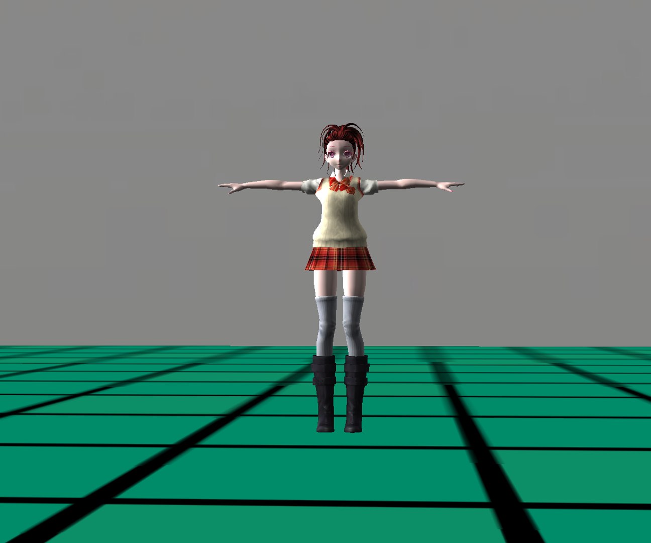 Anime Rigged Character 3d Model