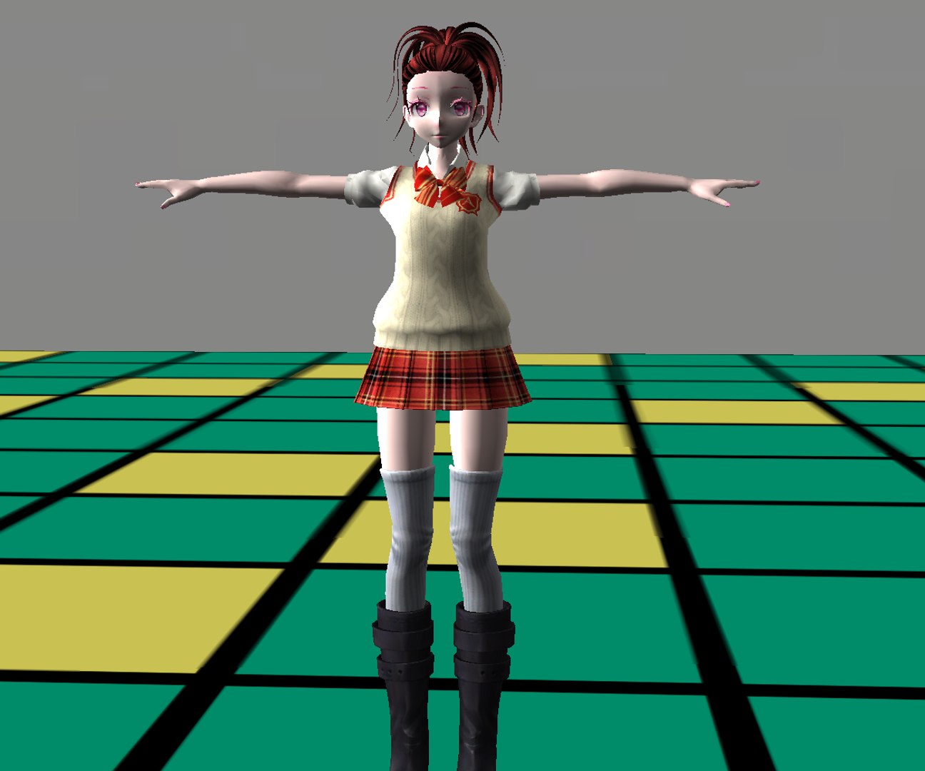Anime Rigged Character 3d Model