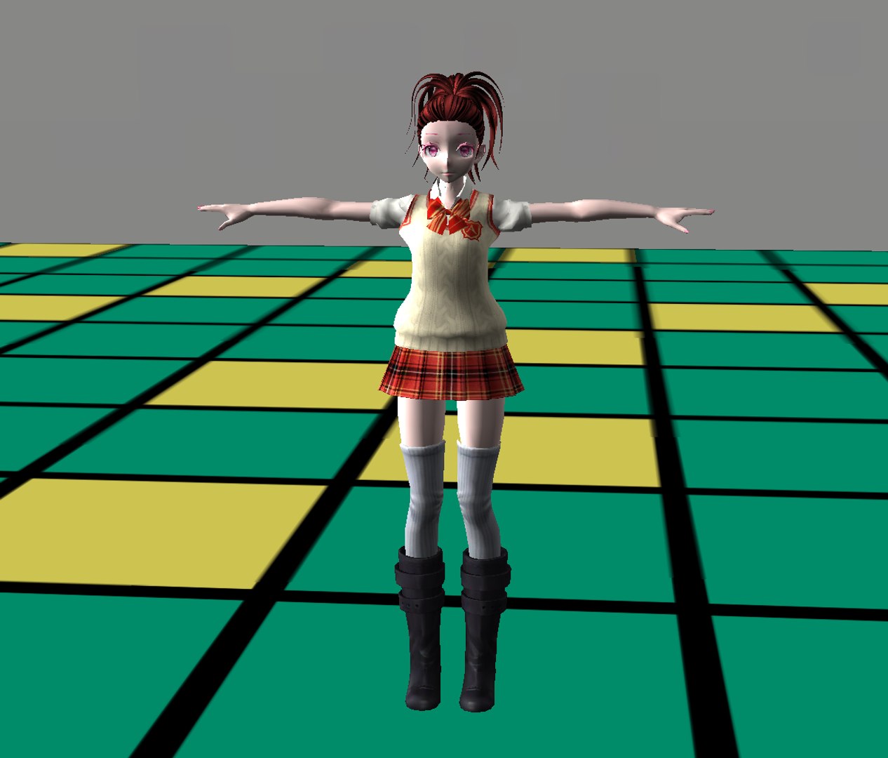 Anime Rigged Character 3d Model