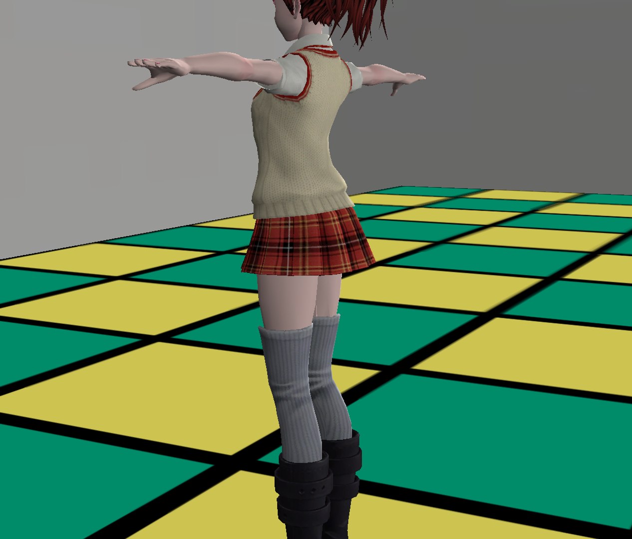 Anime Rigged Character 3d Model