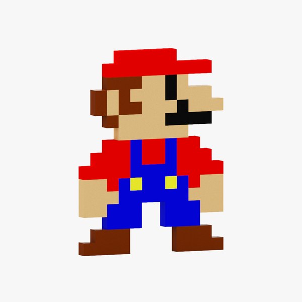 modelo 3d Super Mario Pixel - TurboSquid 1900537