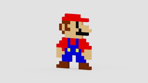 modelo 3d Super Mario Pixel - TurboSquid 1900537