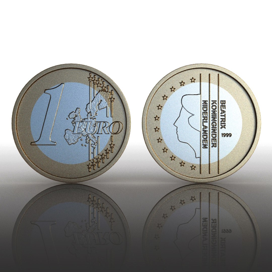 euro coins obj