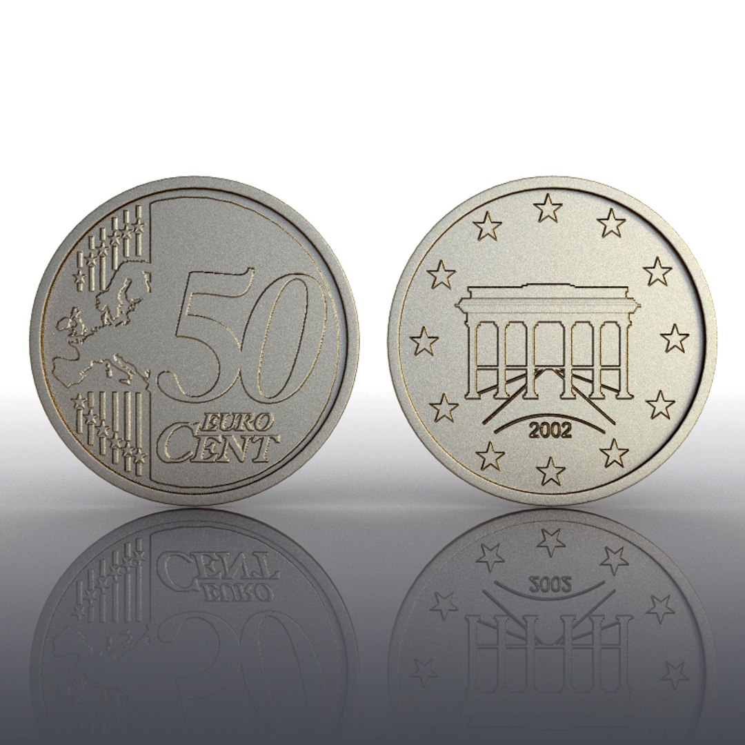 euro coins obj