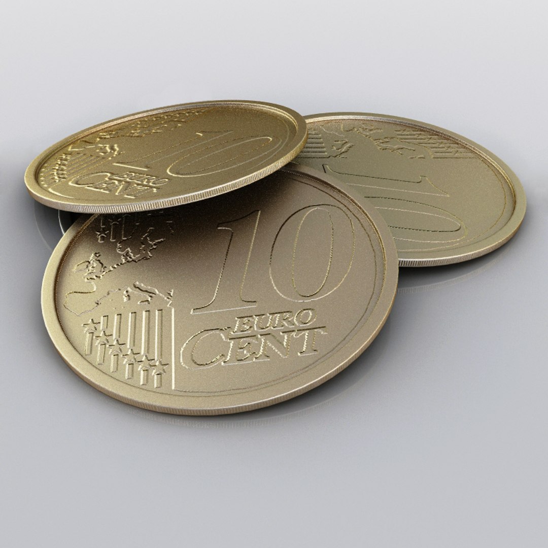 euro coins obj