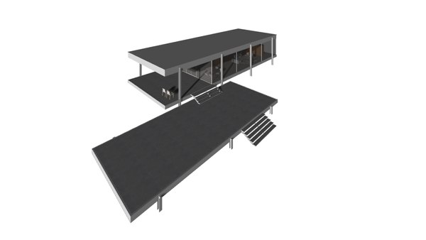 modelo 3d Casa Farnsworth - TurboSquid 2275783