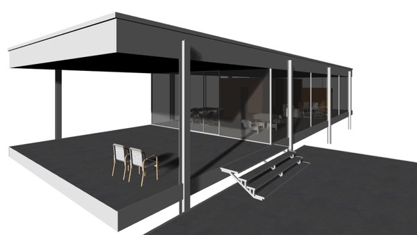 modelo 3d Casa Farnsworth - TurboSquid 2275783
