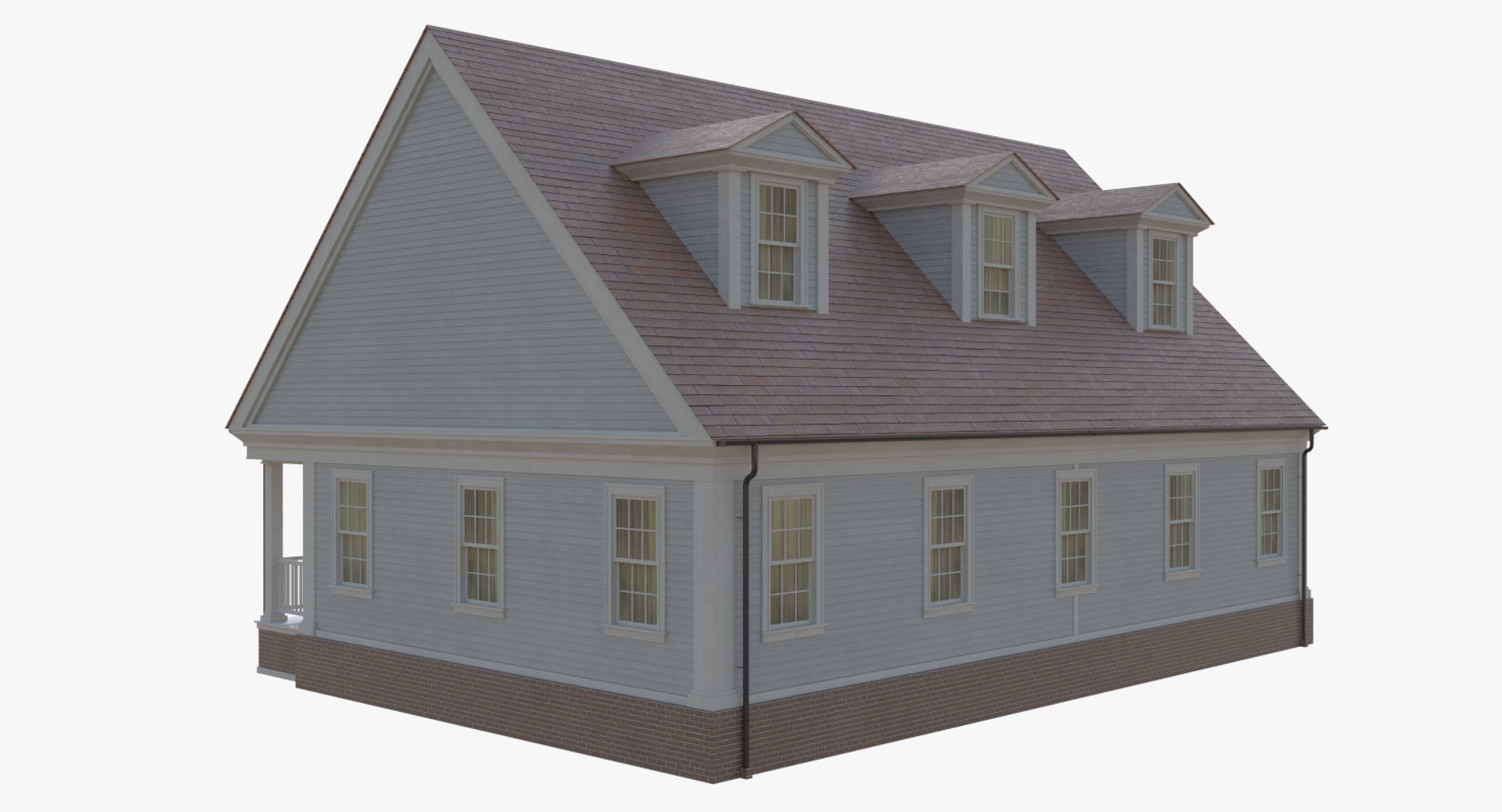 Colonial House 3D Model - TurboSquid 1192575