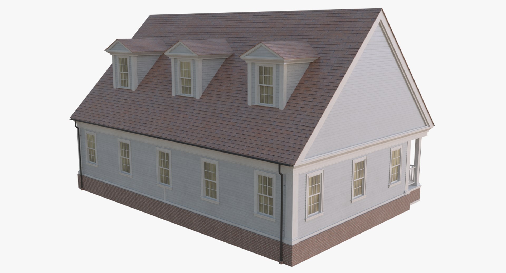 Colonial House 3D Model - TurboSquid 1192575