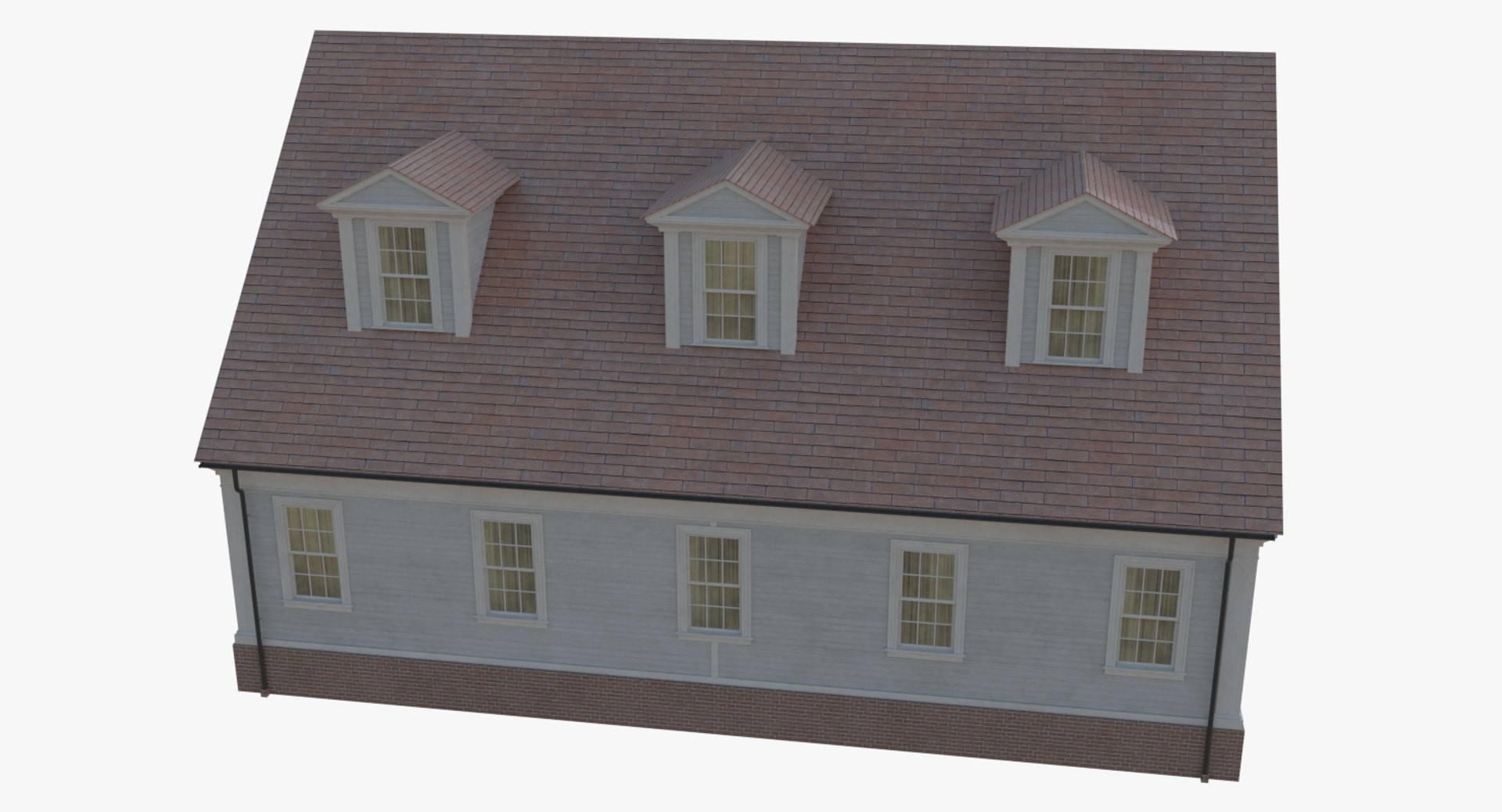 Colonial House 3D Model - TurboSquid 1192575