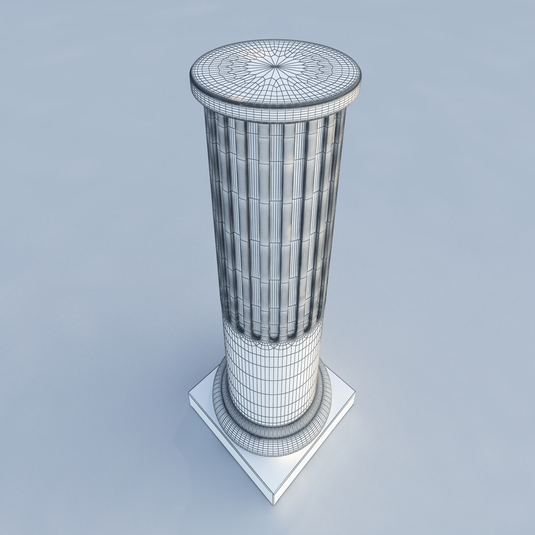 19th c square base 3d model