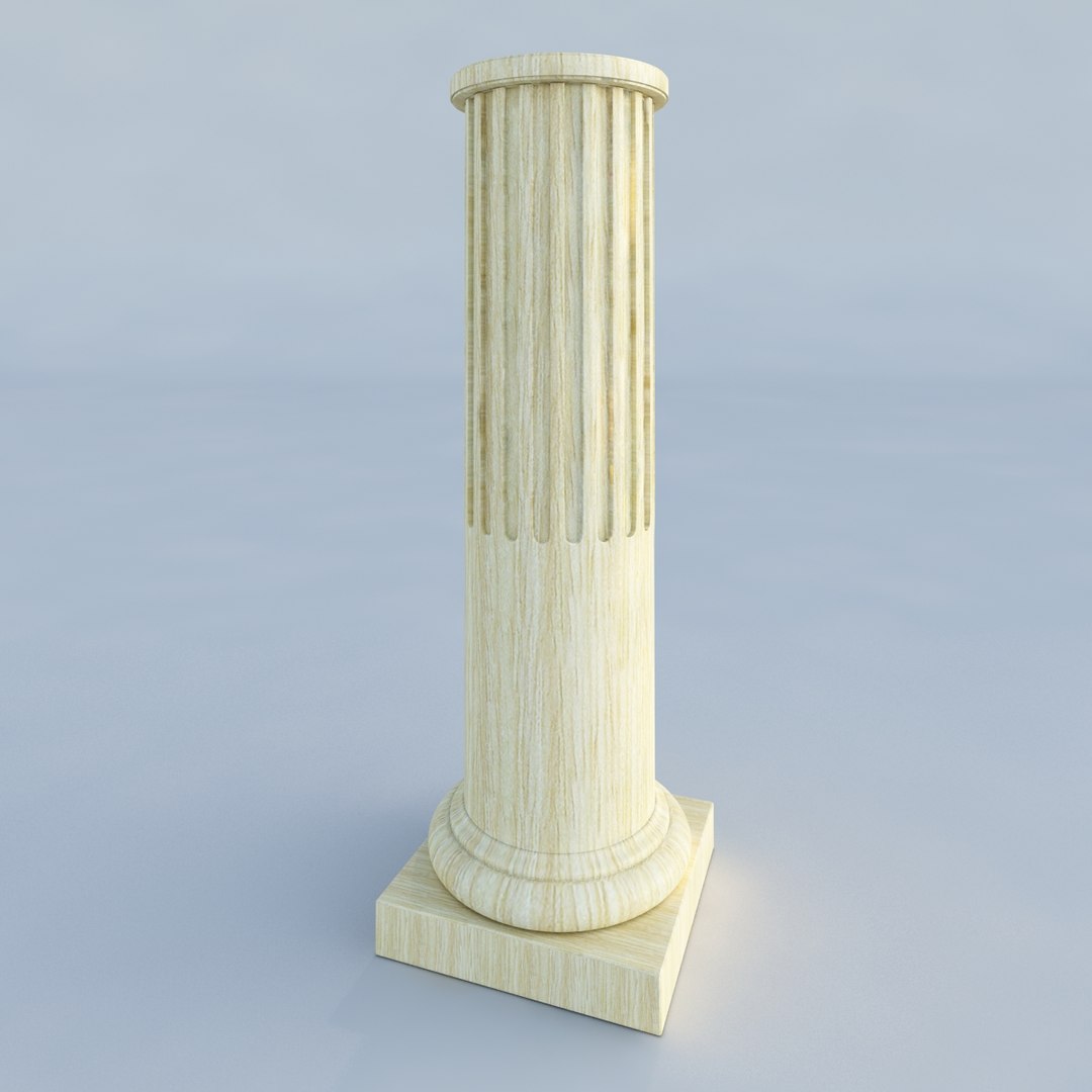 19th c square base 3d model