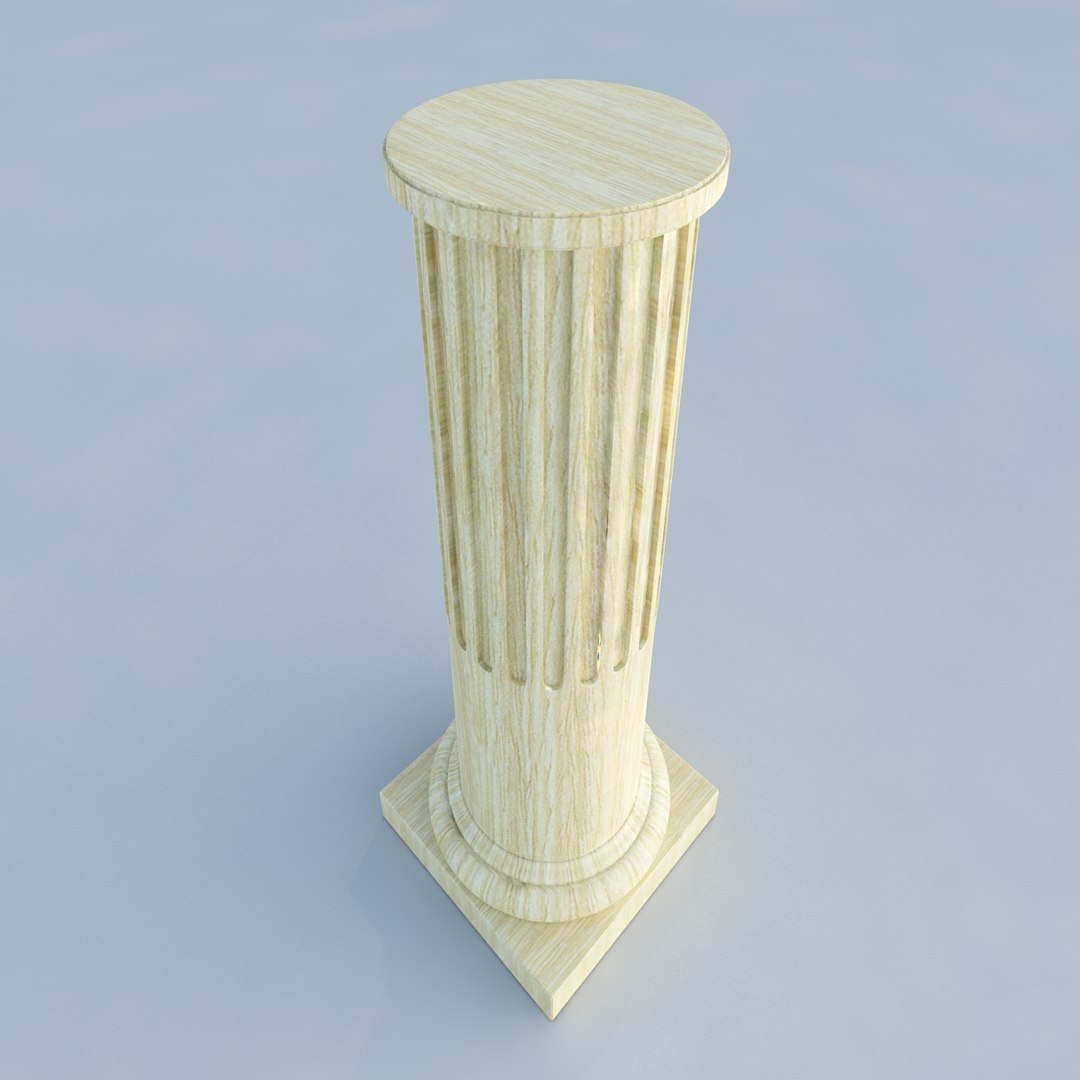 19th c square base 3d model